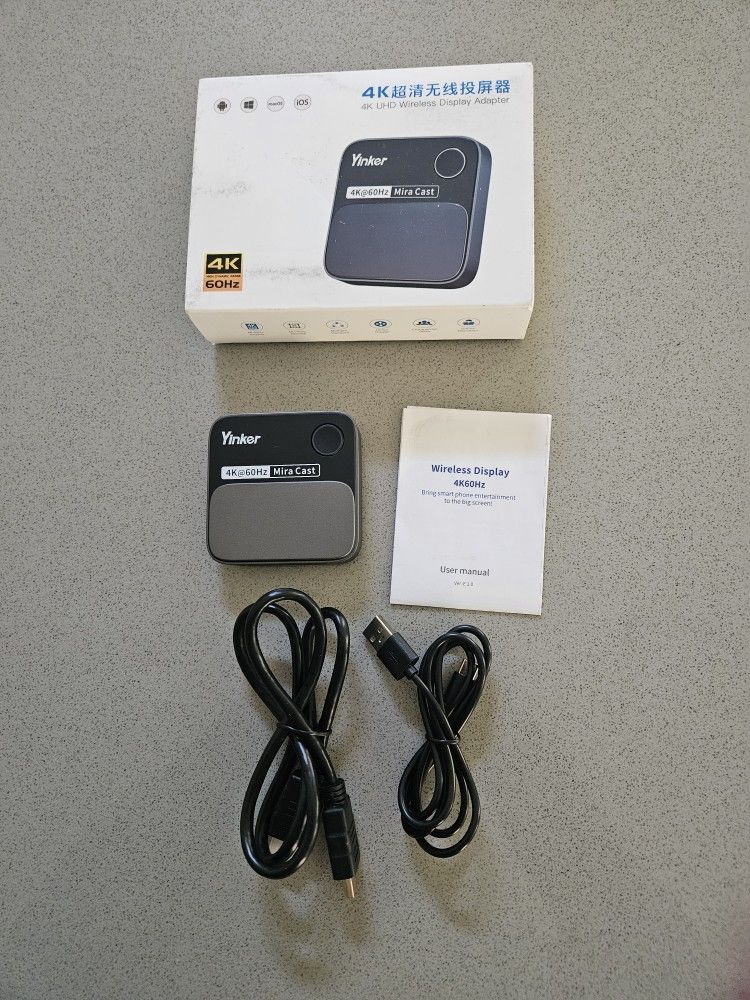 Yinker 4K 60Hz HDMI Wireless Display Dongle Adapter for Sale in Gilbert ...