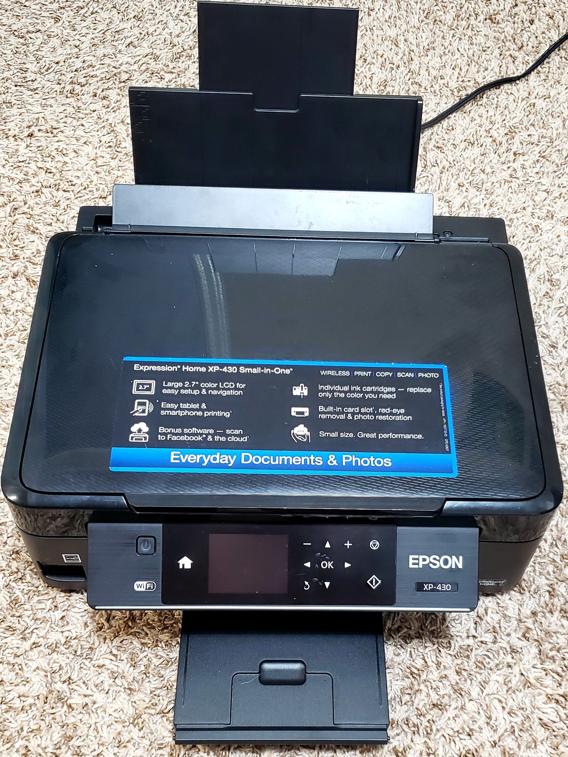 Epson XP-430 Wireless Color Photo Printer with Scanner and Copier for ...