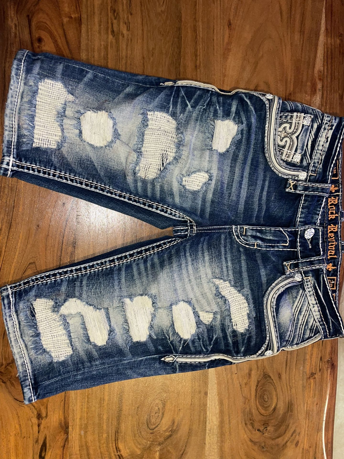 Men's Rock Revival Bluejay 13" Denim Designer Jean Shorts for Sale in ...