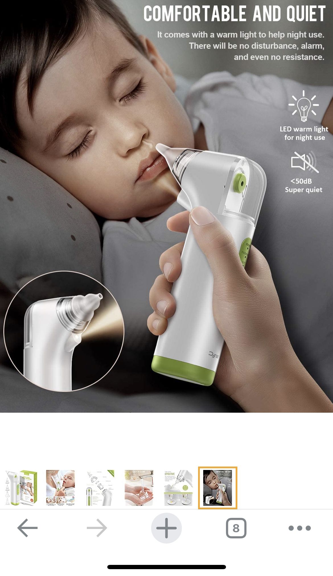 Nasal Aspirator for Baby, DynaBliss Electric Baby Nose Sucker ...