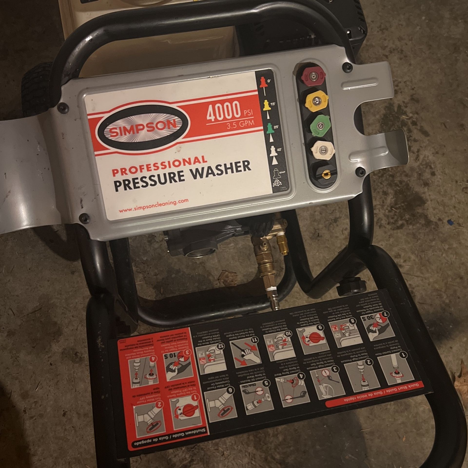 Simpson 4000psi Pressure Washer for Sale in Everett, WA - OfferUp