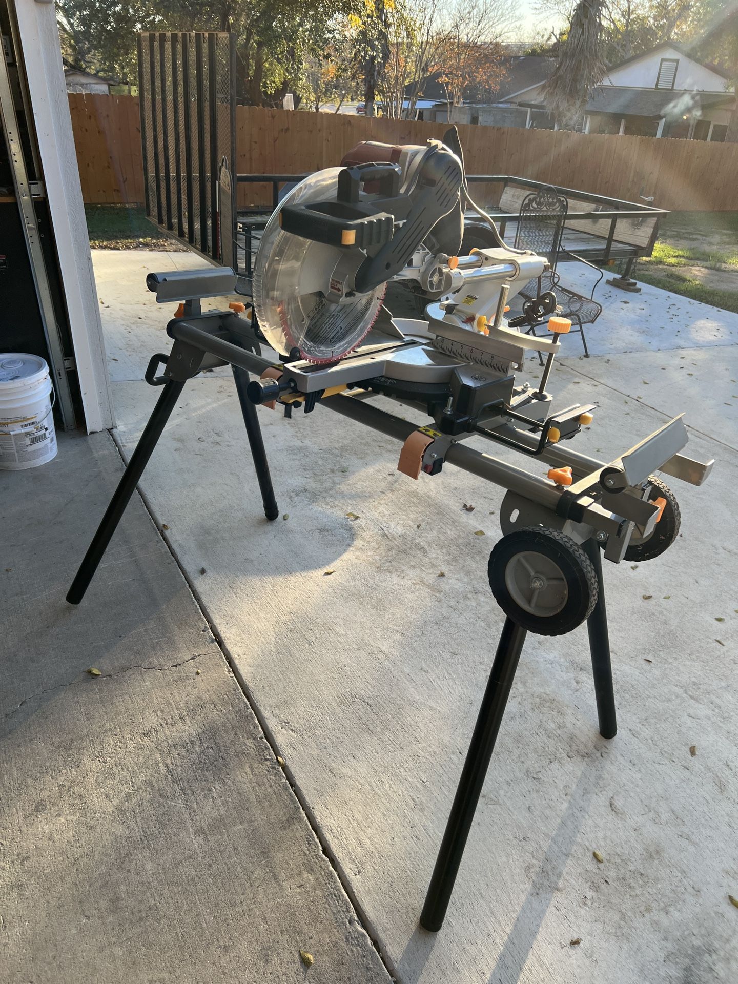 Chicago Electric 12 in. Double-Bevel Sliding Compound Miter Saw With ...