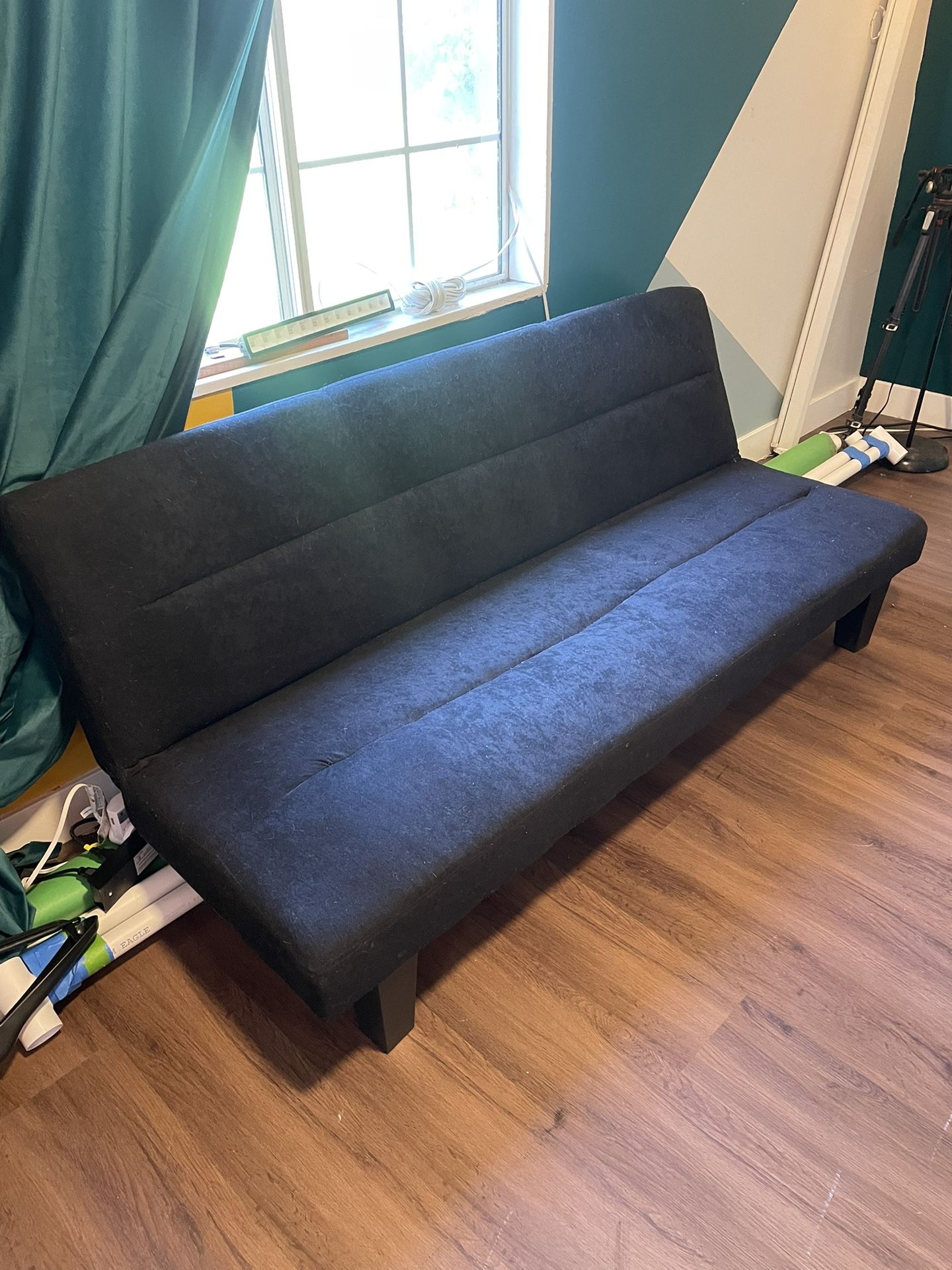Black Fabric Folding Futon for Sale in Los Angeles, CA - OfferUp