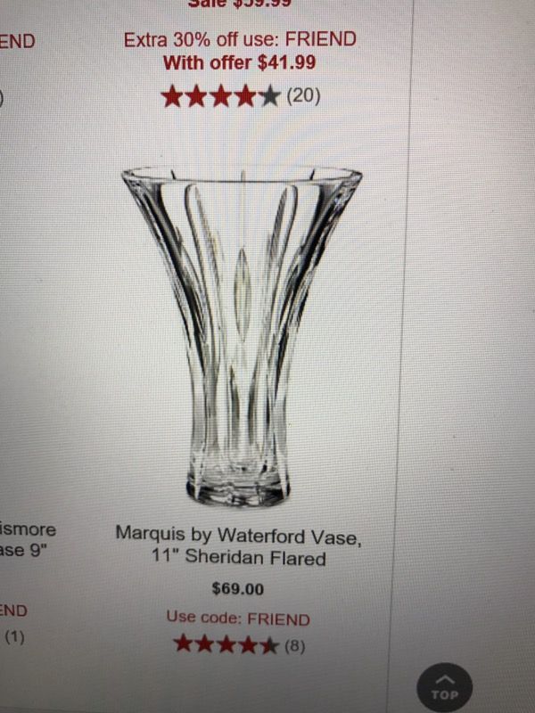 Large Waterford crystal Vase 12 inch tall for Sale in Happy Valley, OR ...