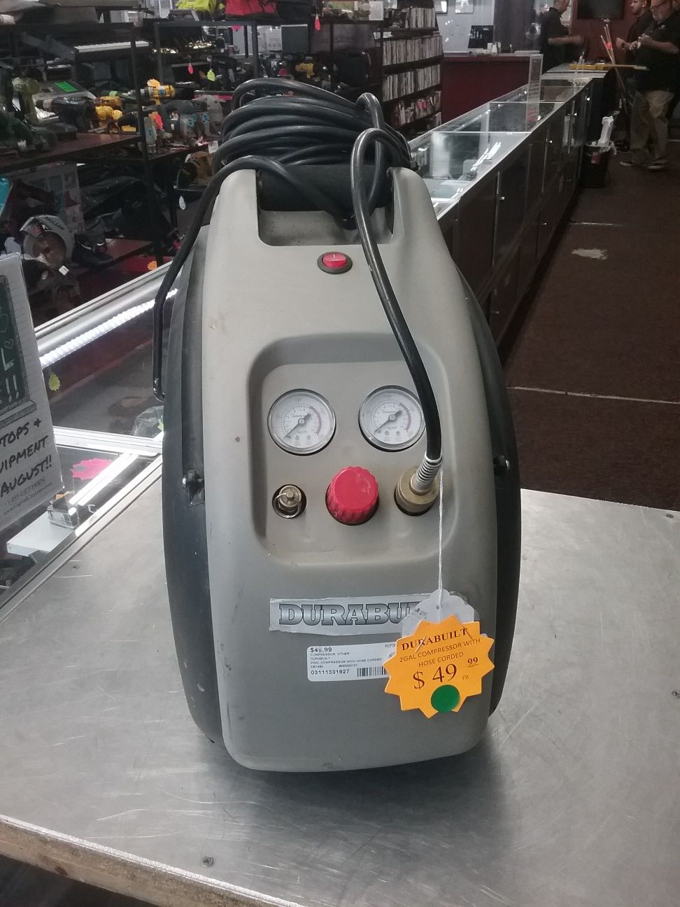 Durabuilt 2 gallon air compressor( inventory code 031-113-3192 7) for ...
