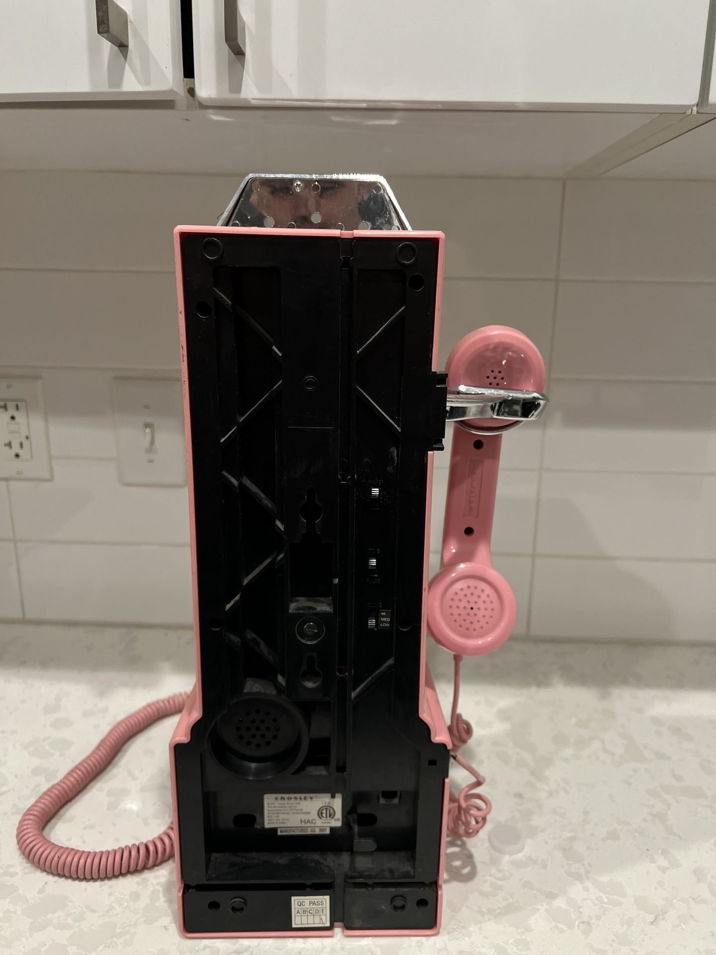 Antique Telephone - Pink Rotary Dial Landline Phone Model Vintage Pink ...