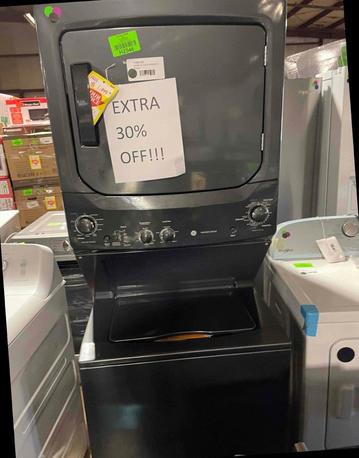 GE Spacemaker Diamond Gray Laundry Center Washer and Dryer ZYRS for ...