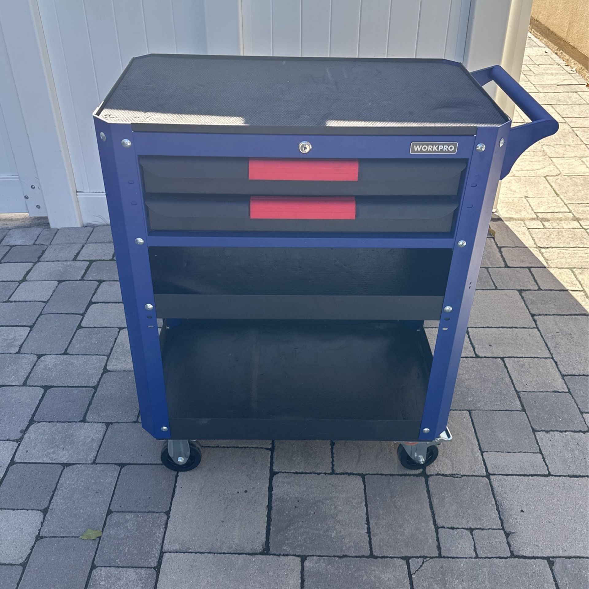 WORKPRO Premium 28” 2-Drawer Rolling Tool Cart, Heavy Duty Utility ...