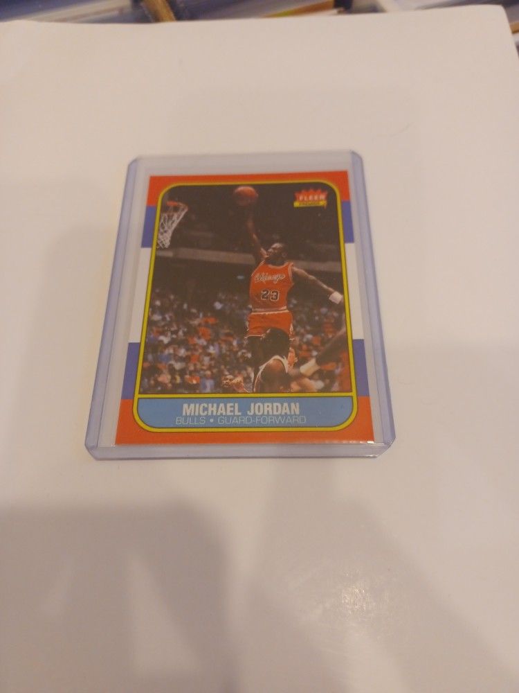 Michael Jordan 1986-87 Fleer Rookie Reprint Card Chicago Bulls for Sale ...