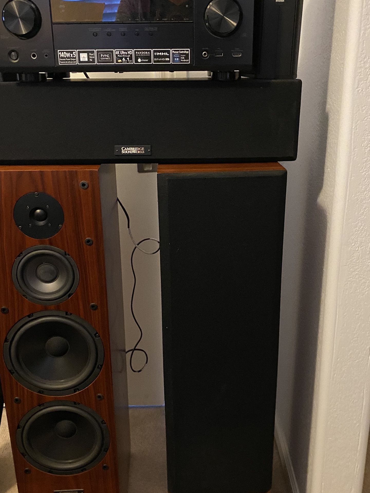 Cambridge Soundworks Tower Speakers With Center Speaker Pioneer ...