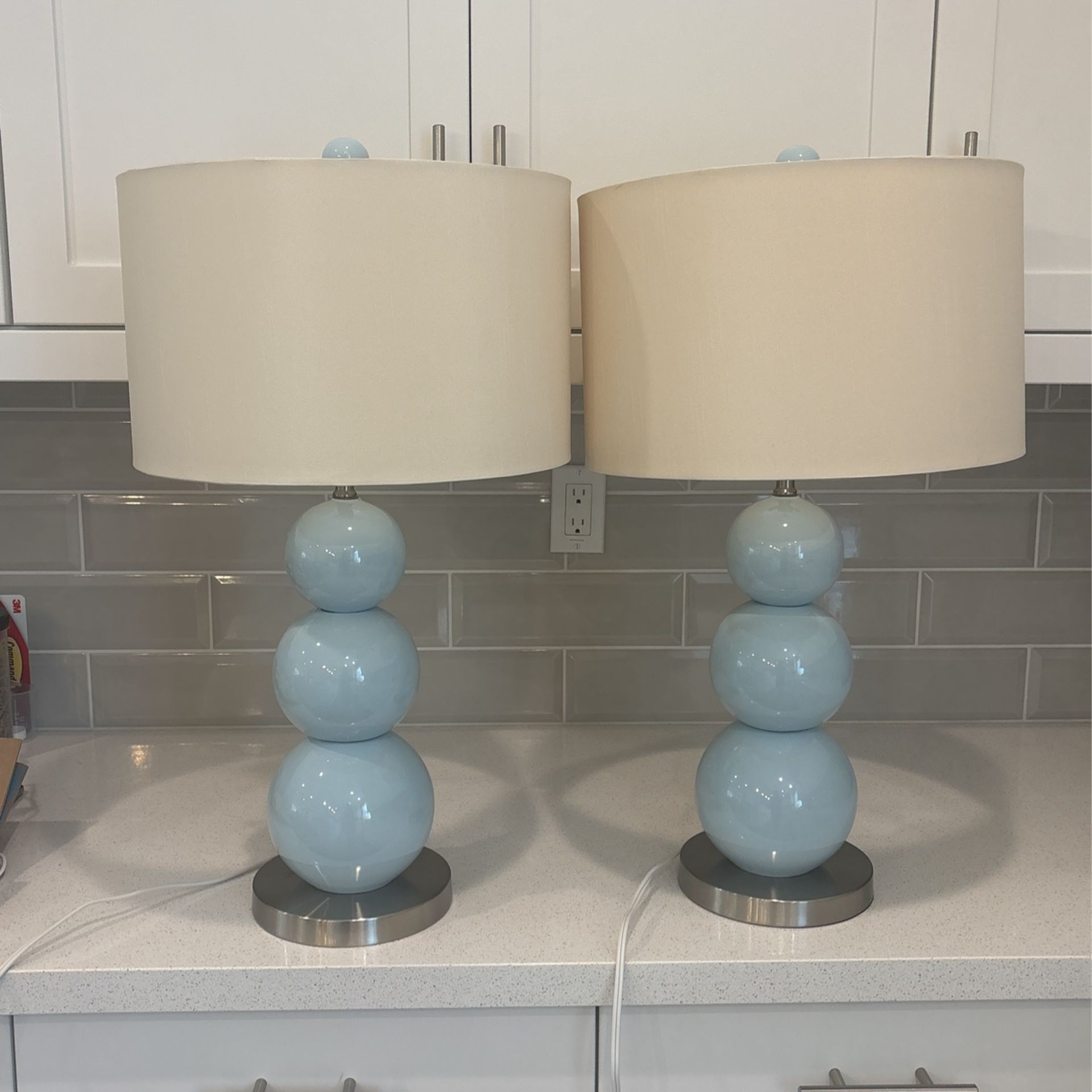 Two Matching Table Lamps Blue for Sale in La Costa, CA - OfferUp