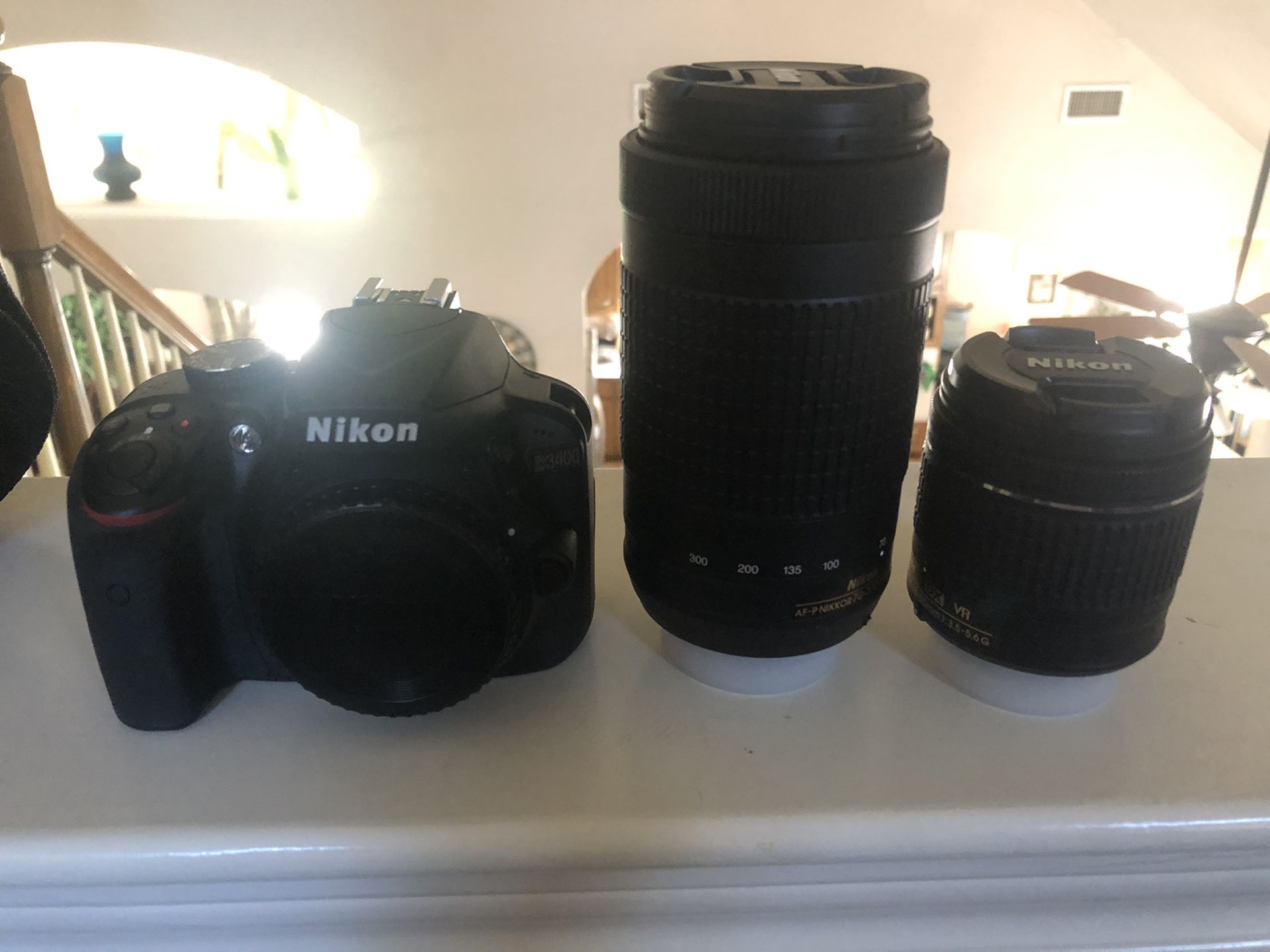 Nikon D3400 24.2MP DSLR Two 2 Lens Kit 18-55mm VR & 70-300mm ED for ...