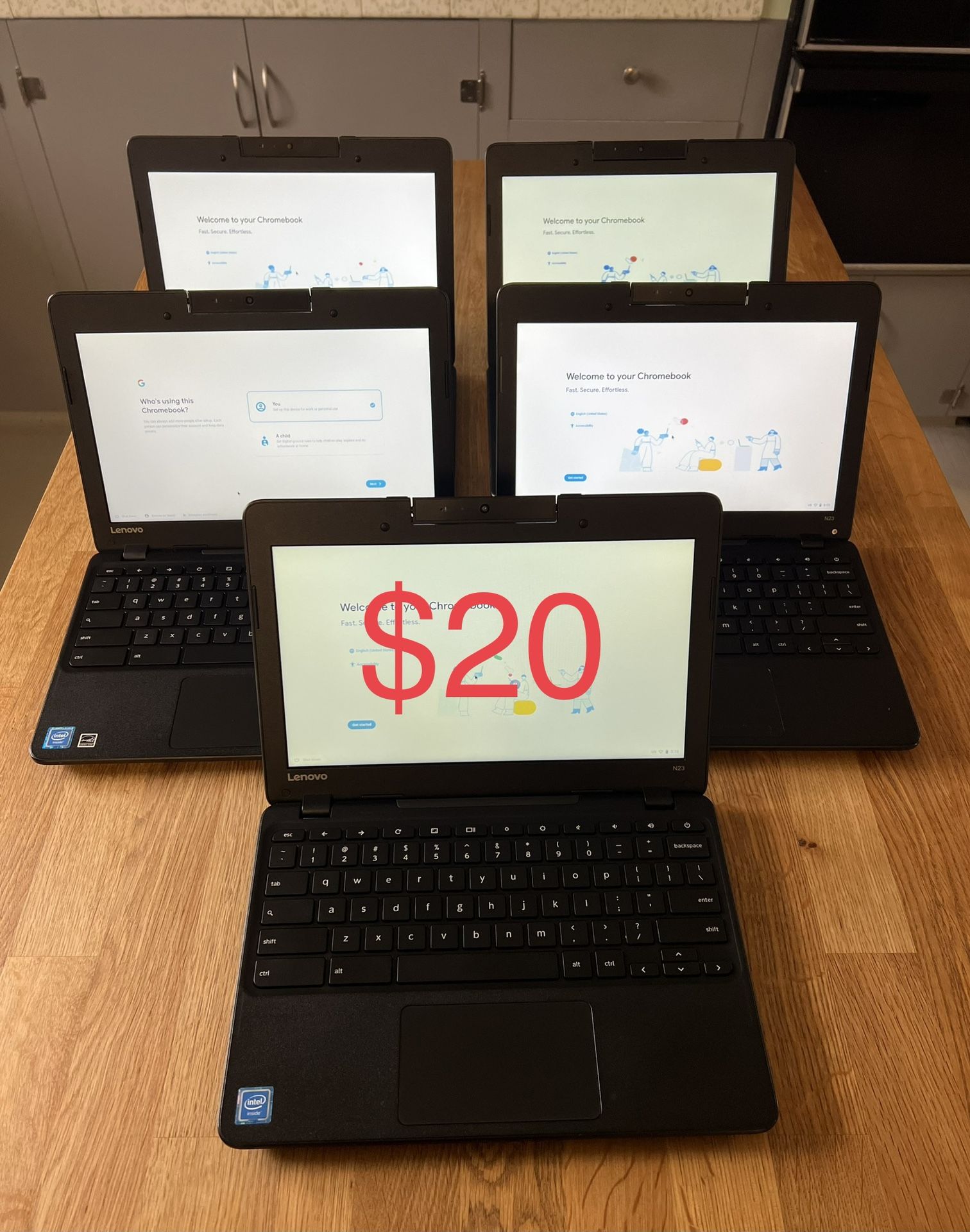 Lenovo N23 Chromebook Laptops - 5 Available / $20 Each for Sale in Alhambra, CA - OfferUp