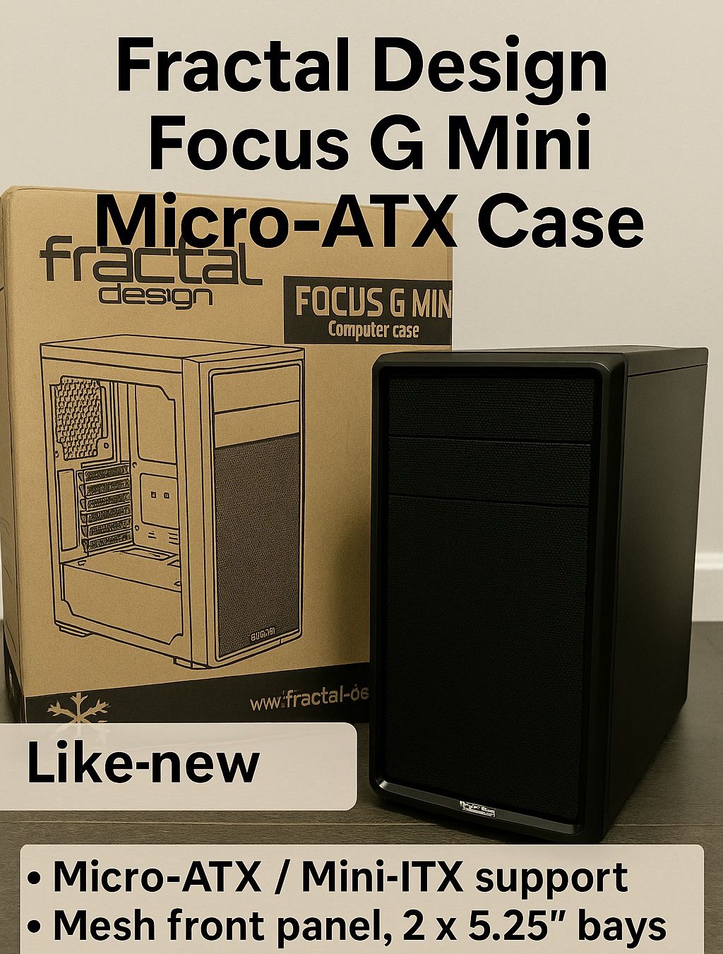 Fractal Design Focus G Mini Micro-ATX Case – Excellent Condition ...