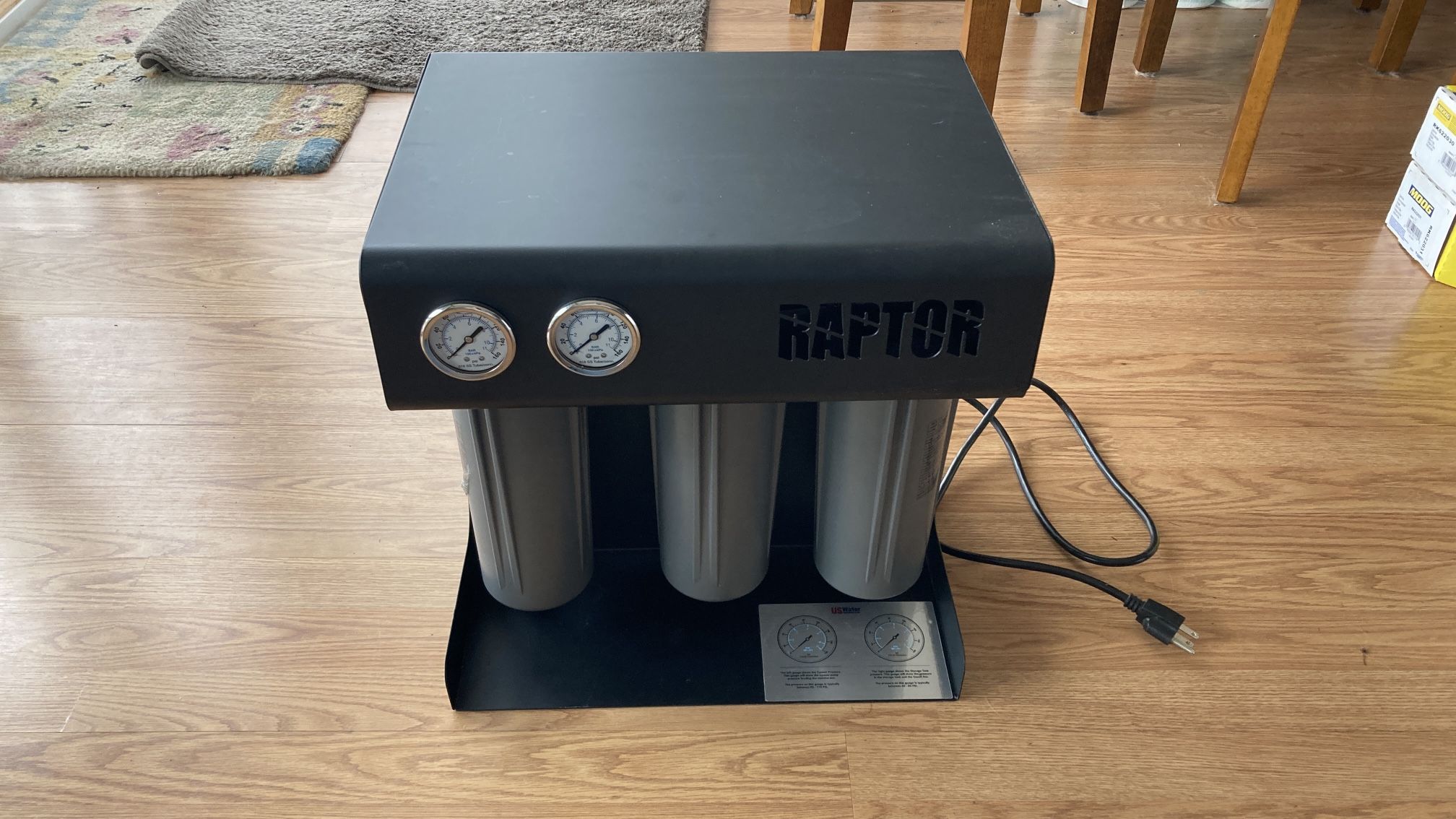US Water Systems Raptor 500 GPD Reverse Osmosis System With Water Tank ...