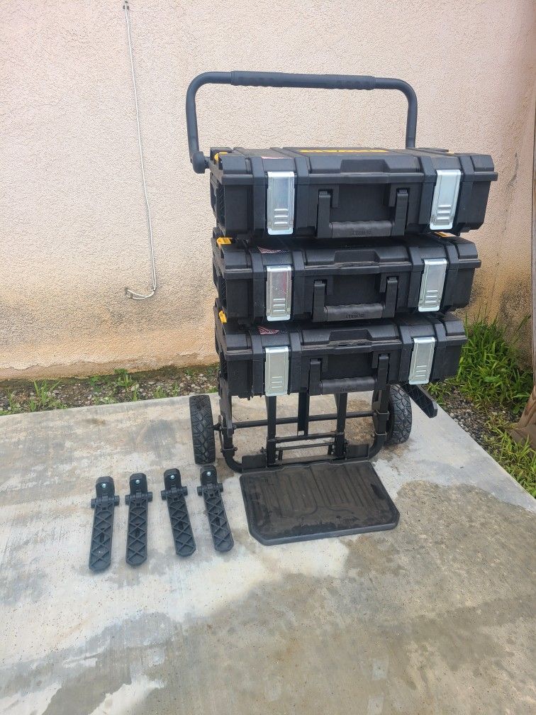 Dewalt Tough System Dolly W/ 3 Small Tool Boxes for Sale in Gardena, CA ...