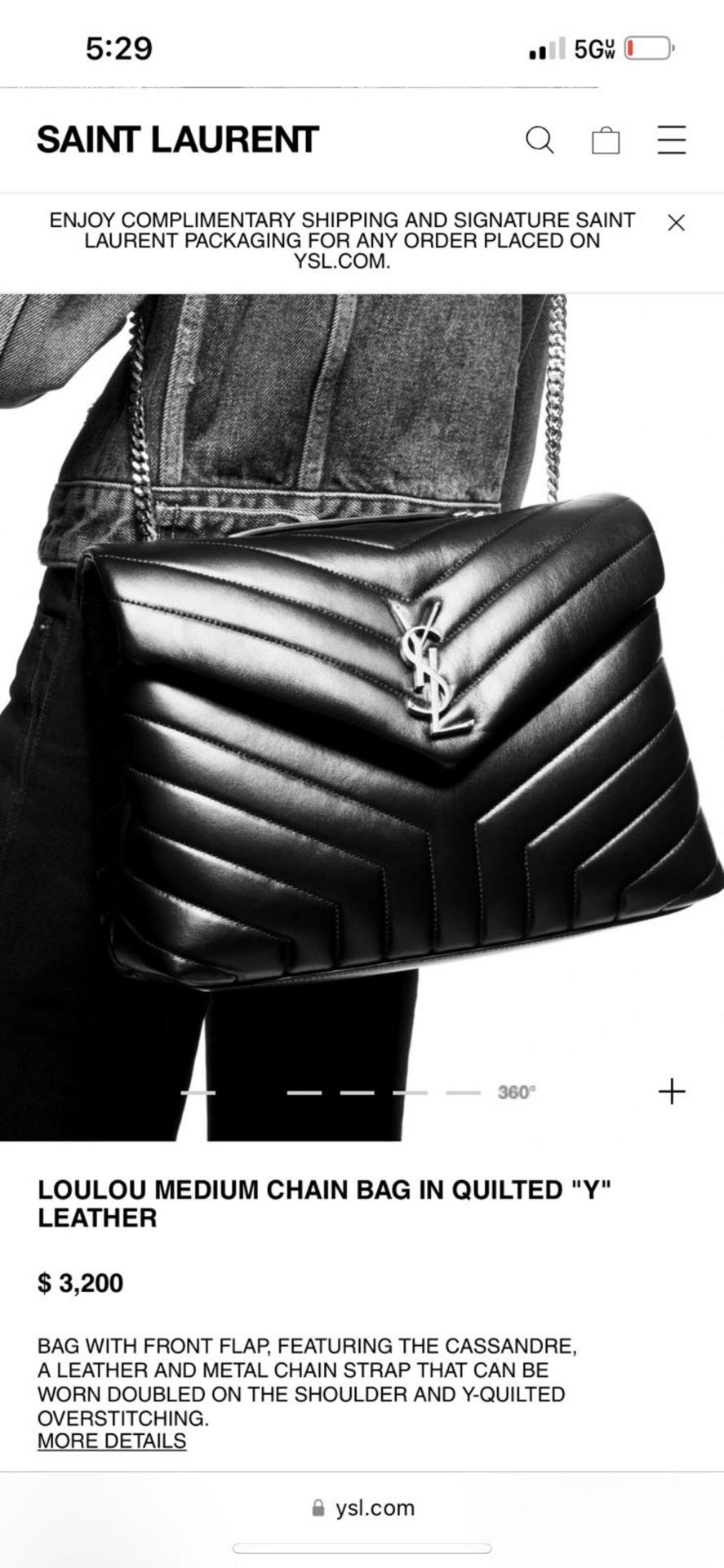 YSL Bag For Sale!!! $1,200/ Authentic / Receipt for Sale in Chelsea, MA ...