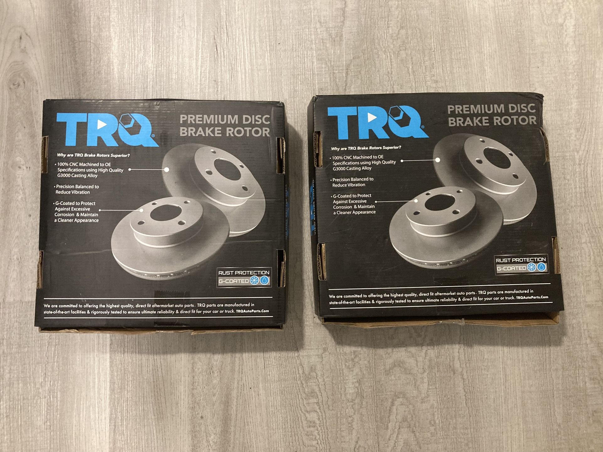 TRQ Rear G-Coated Tire Rotors 2 Piece Set For Chrysler, Dodge, Jeep ...