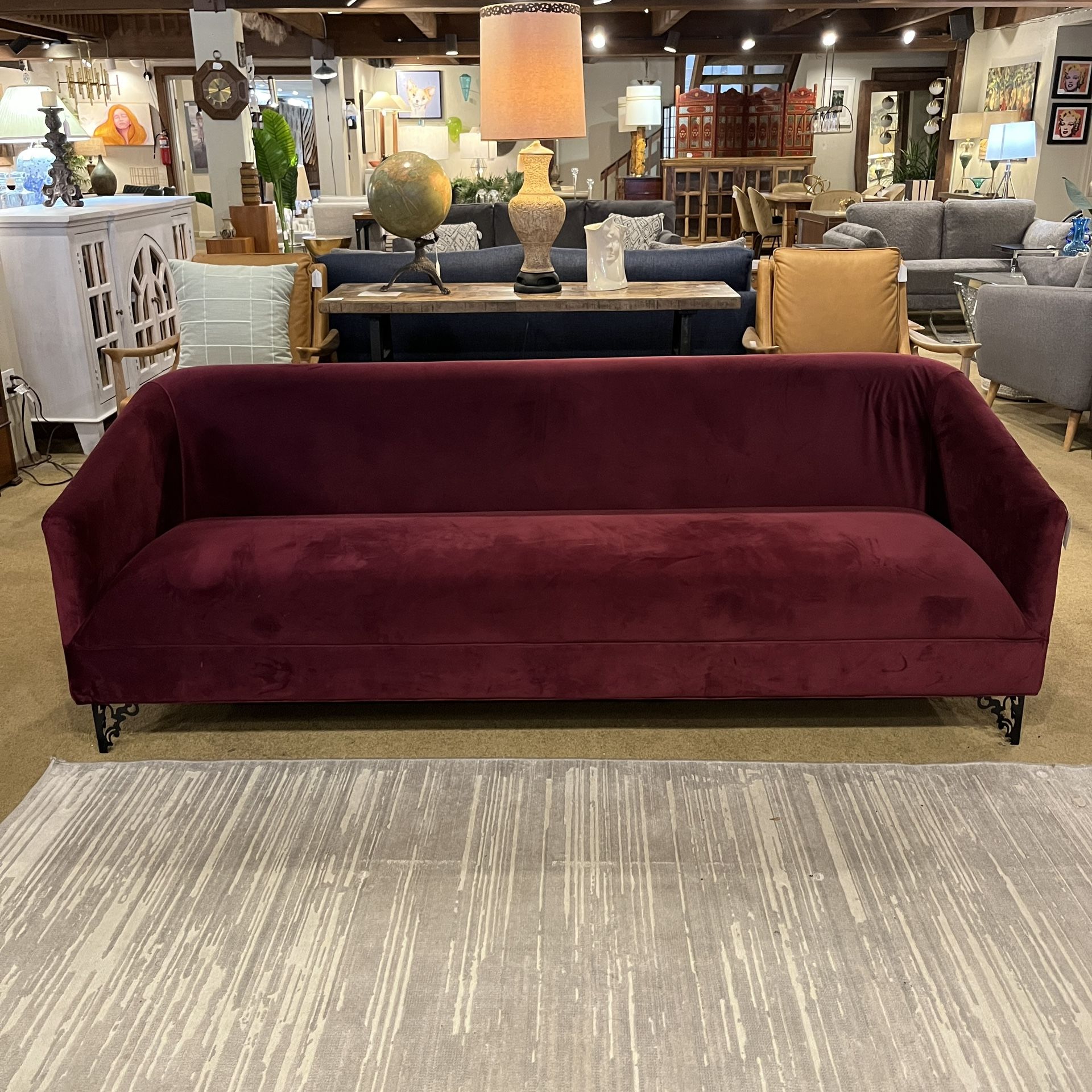 Raspberry Microfiber Sofa for Sale in Seattle, WA - OfferUp