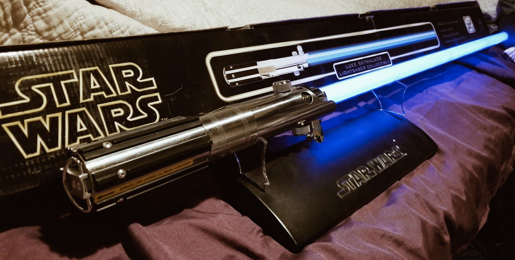 2004 Authentic Master Replica Starwars Luke Skywalker Lightsaber Blue ...