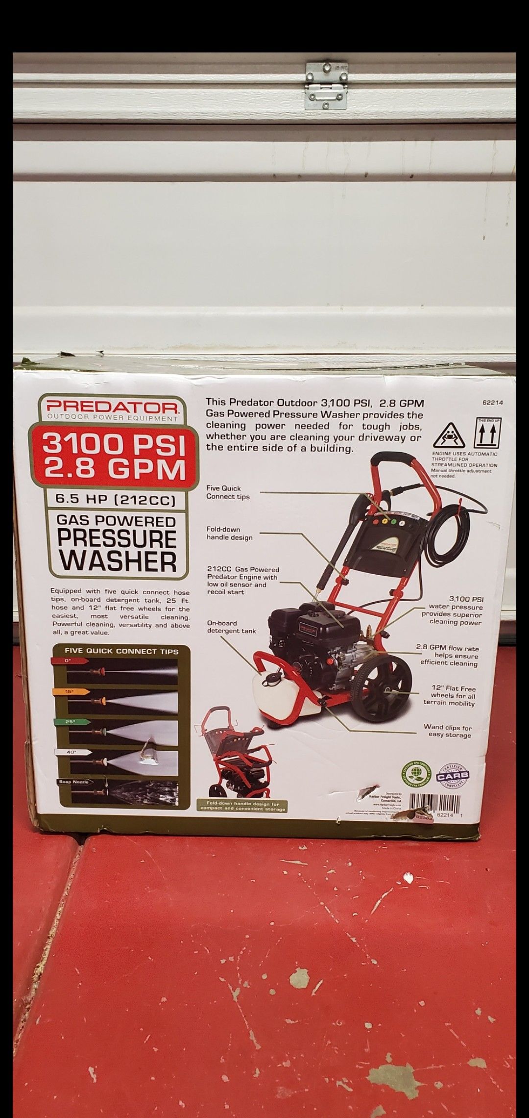 PREDATOR 3100 PSI, 2.8 GPM, 6.5 HP (212cc) Pressure Washer for Sale in ...