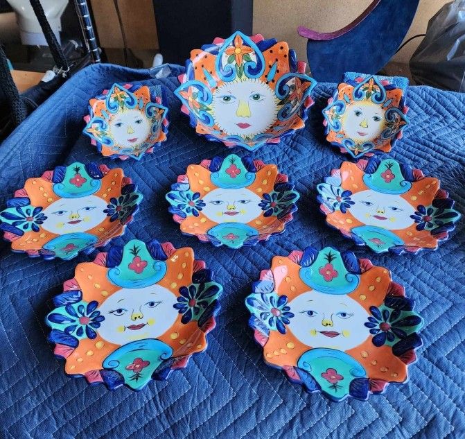 Hand painted sun pottery for Sale in Ridgefield, WA - OfferUp