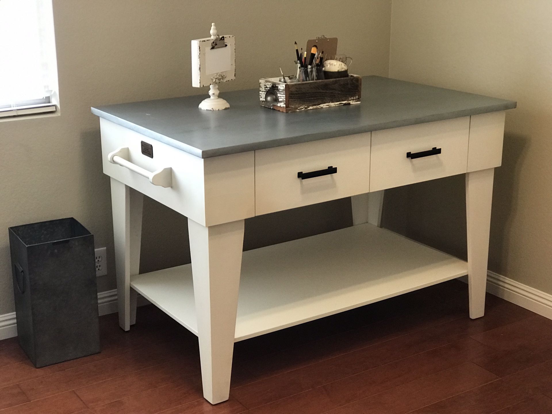 Magnolia White Kitchen Island/Craft Table for Sale in Gilbert, AZ - OfferUp
