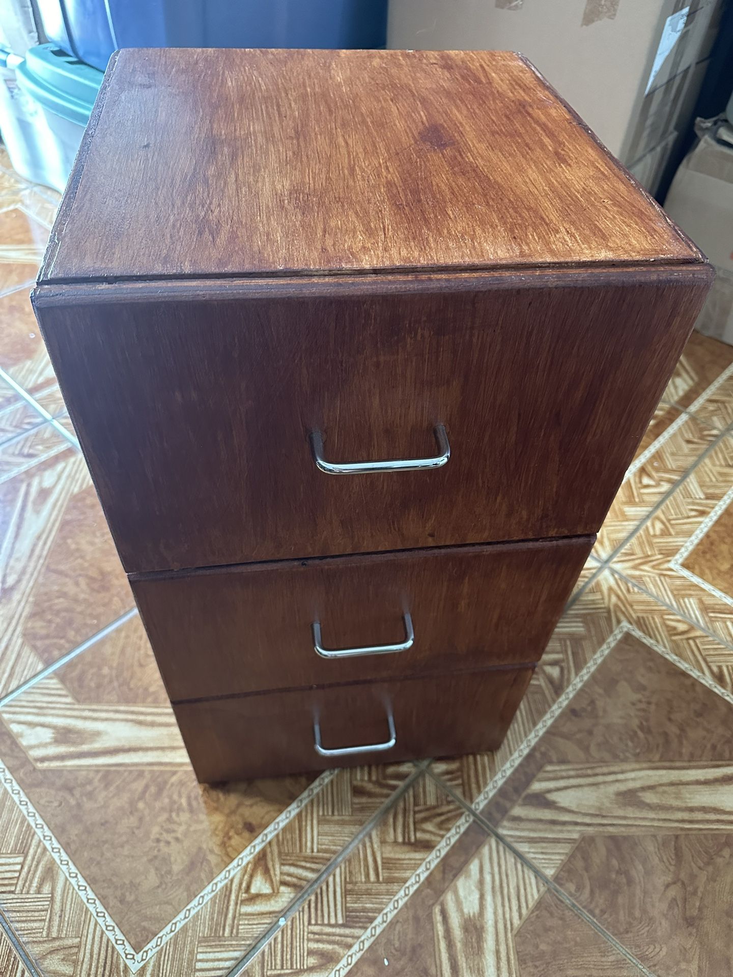Wood 3 Drawer Storage Cabinet for Sale in Miramar, FL - OfferUp