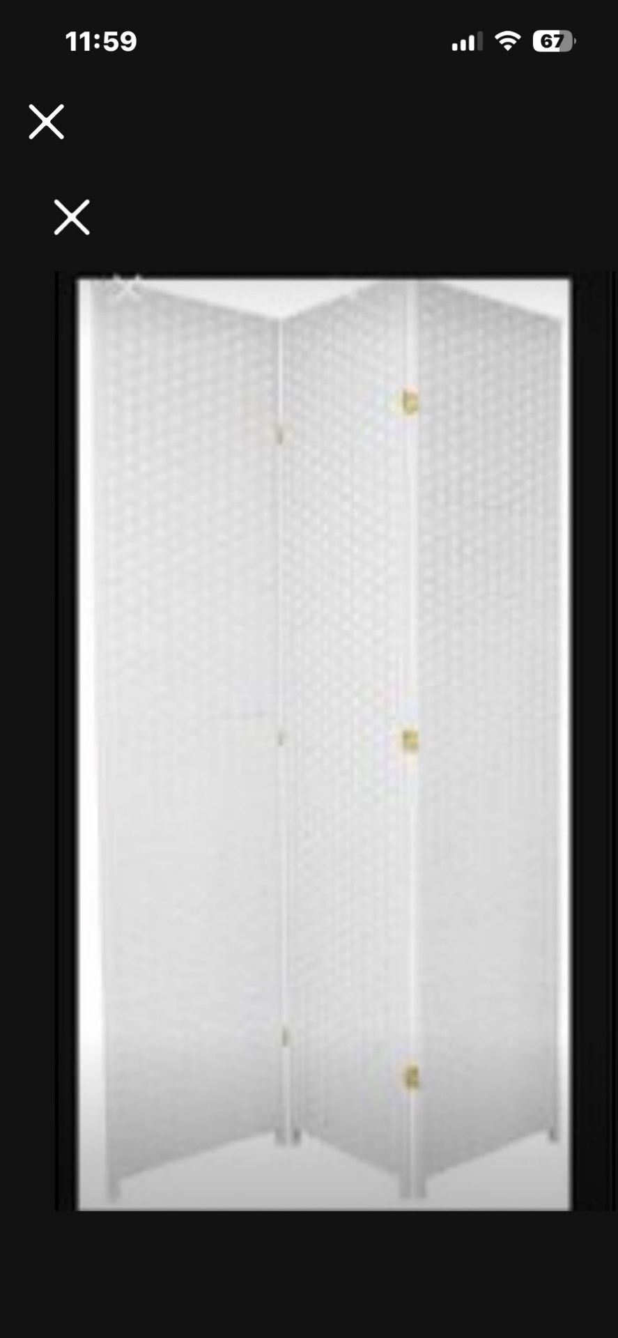 7 FEET TALL 3 Panel Cream/white Room Divider - NEW for Sale in ...