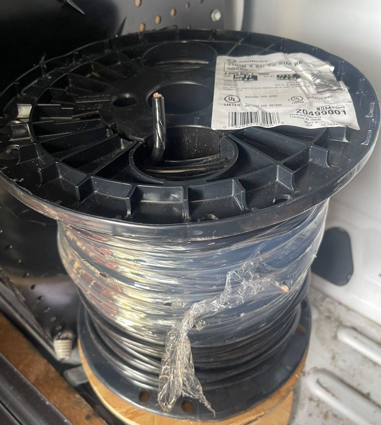 Number 4 THHN Wire 500ft Black for Sale in Anaheim, CA - OfferUp
