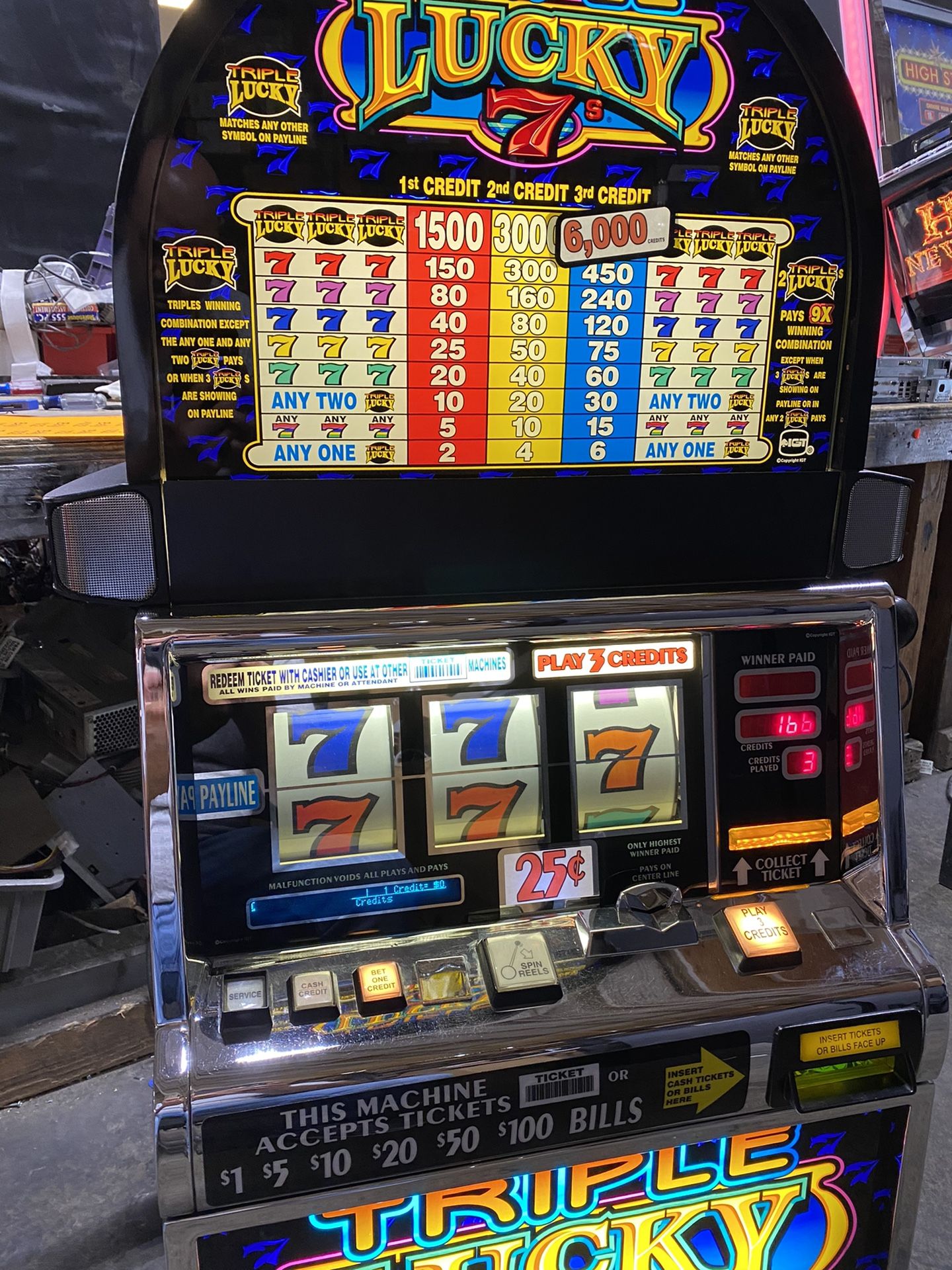 IGT Triple Lucky 7’s Slot Machine for Sale in South Gate, CA - OfferUp