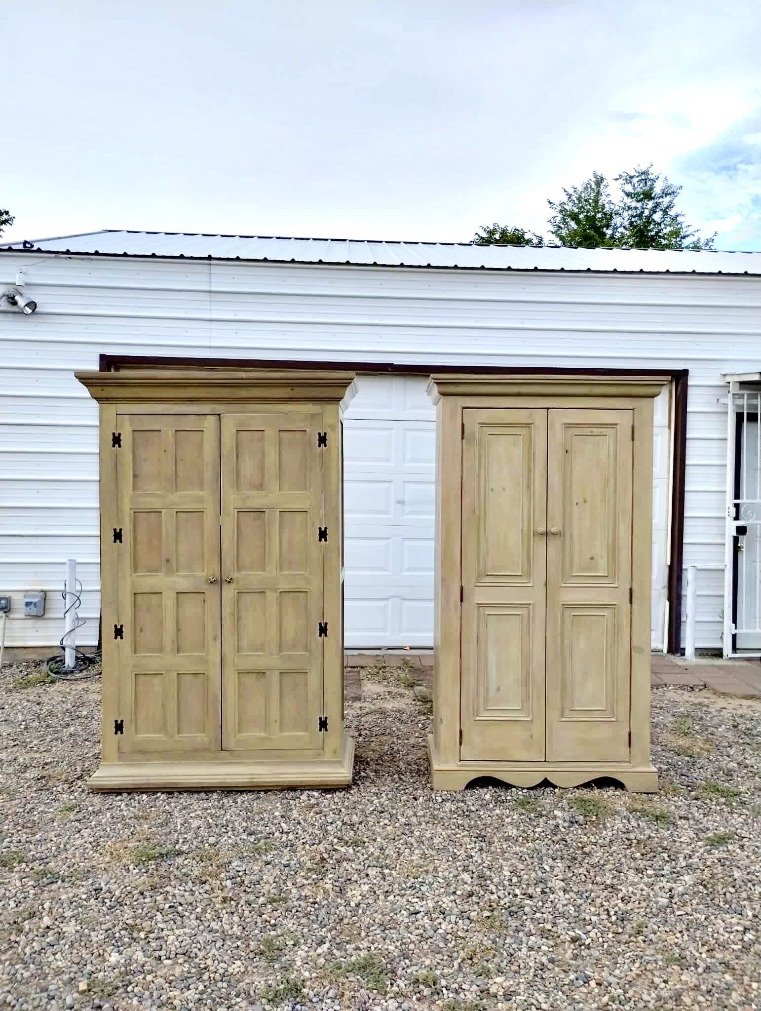 Rustic Solid Wood Armoires – Large & Medium Sizes Available for Sale in ...