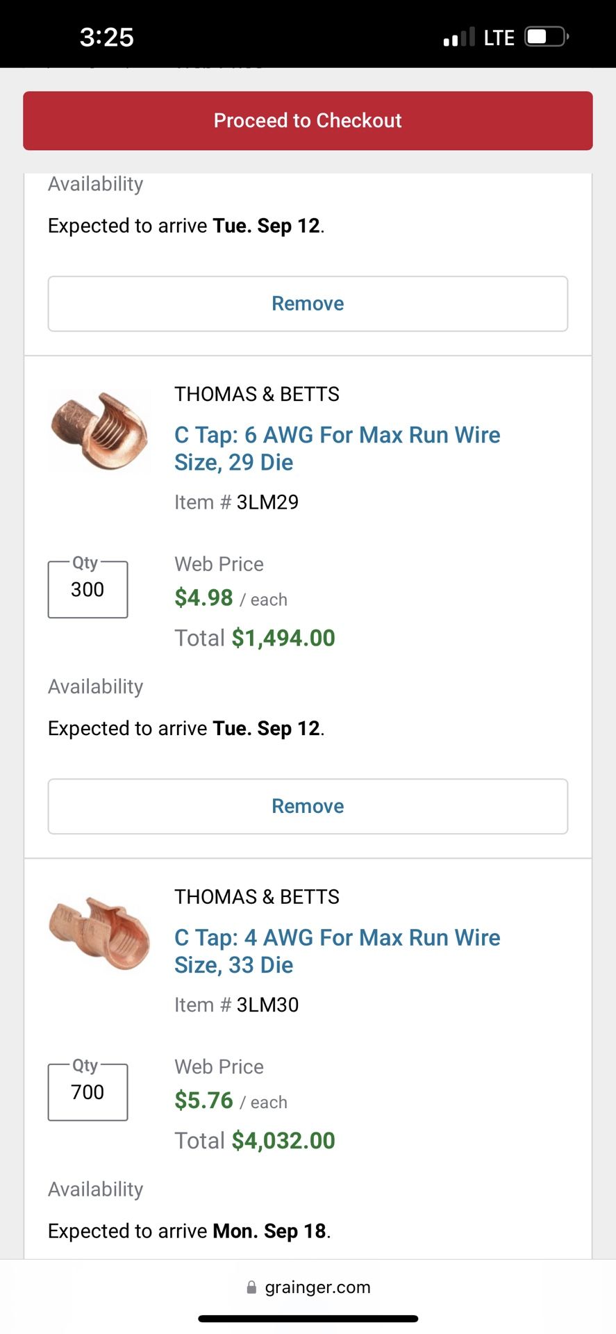 C-TAP - Thomas & Betts, Ilsco, Copper C-Taps, Green, Pink, Brown,Grey ...