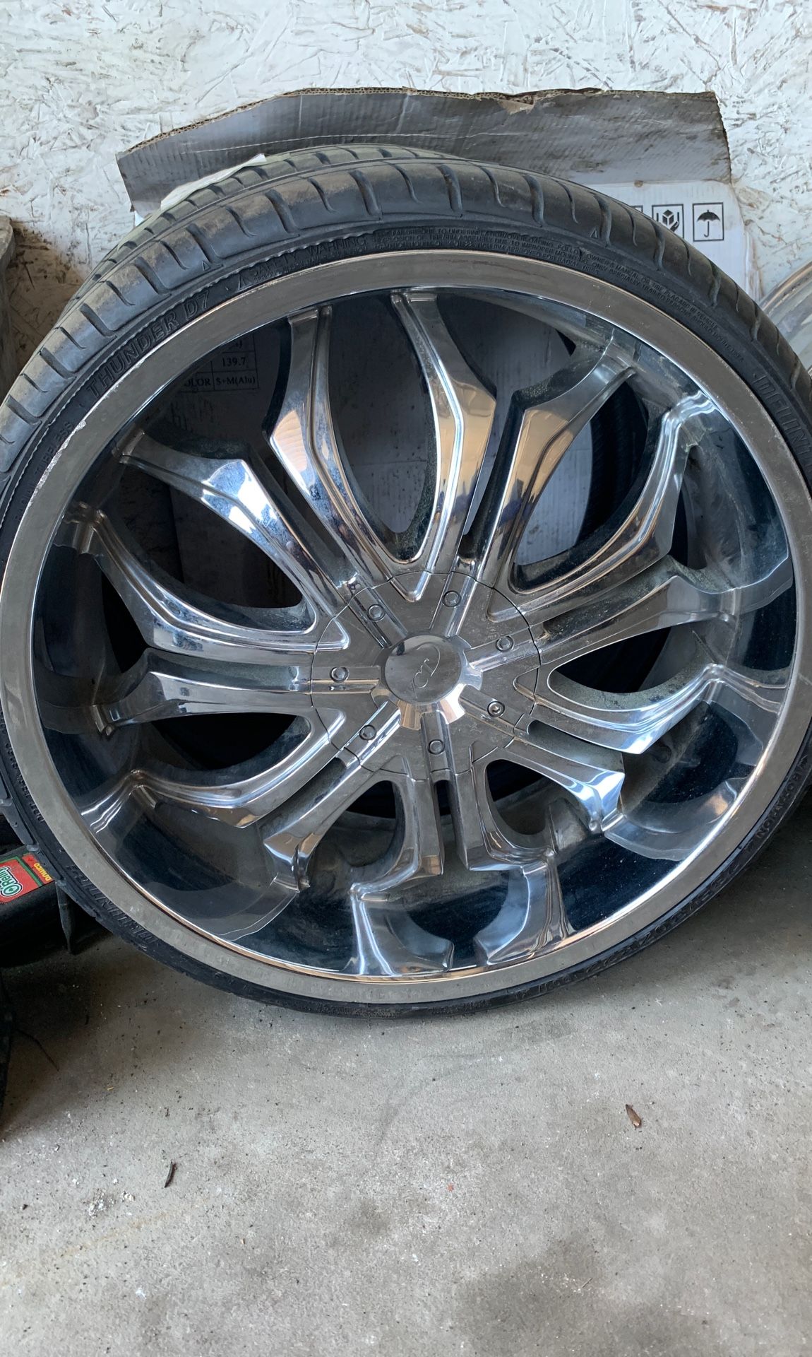 TIRES 235/30/22 RIMS 22 New TIRES RIM DRIVEN ON TWICE BENT ON INSIDE OF ...