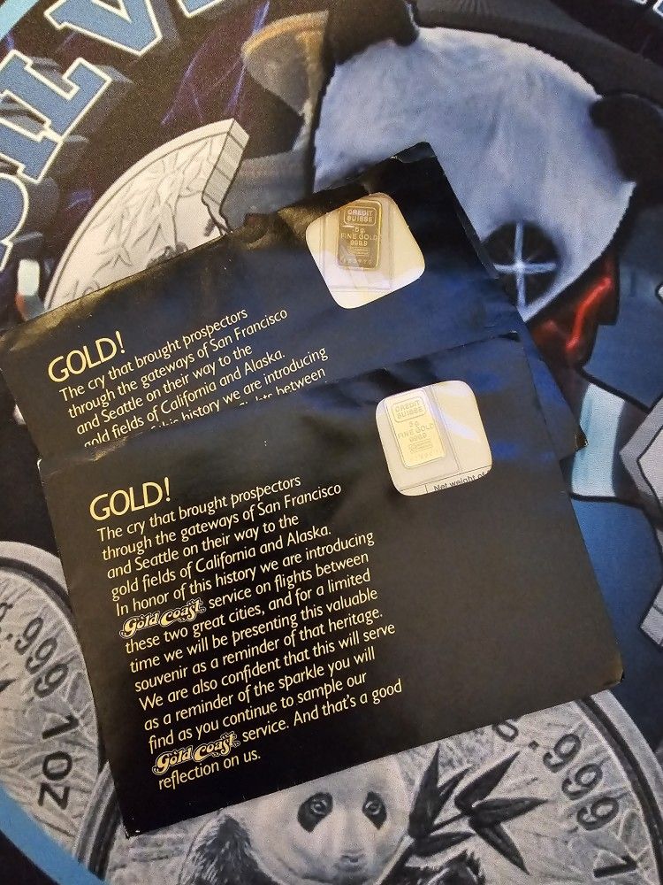 Vintage Alaska Airlines Gold 5g Bars 1979 for Sale in Mill Creek, WA ...