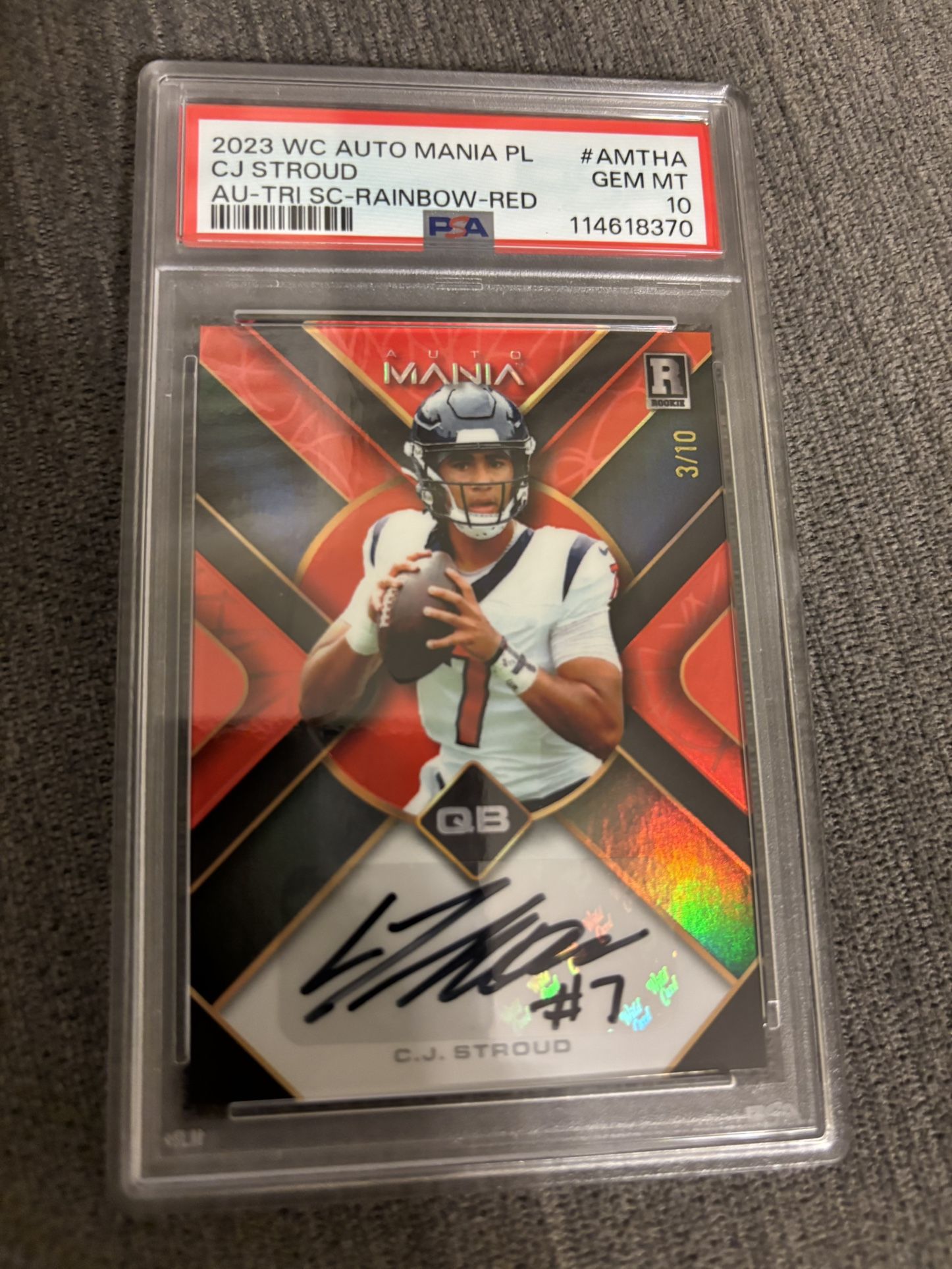 Cj Stroud 3/10 Rookie Autograph PSA 10 Auto Mania Pop 1 for Sale in ...