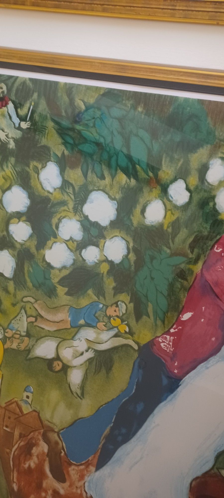 Marc Chagall The Three Candles X Large Litho Signed For Sale In