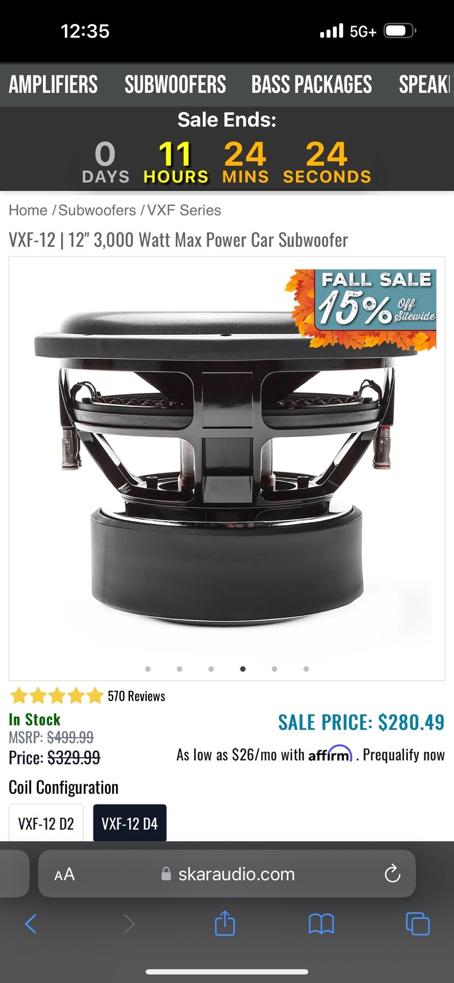 Two 12in VXF SKAR Audio for Sale in Tulare, CA - OfferUp