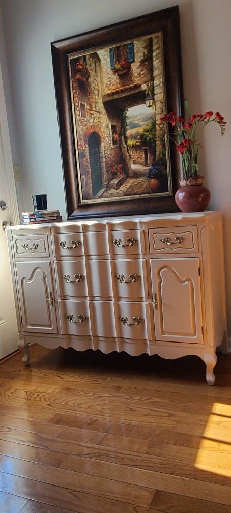 Stunning beautiful refinished entertainment center real wood for Sale ...
