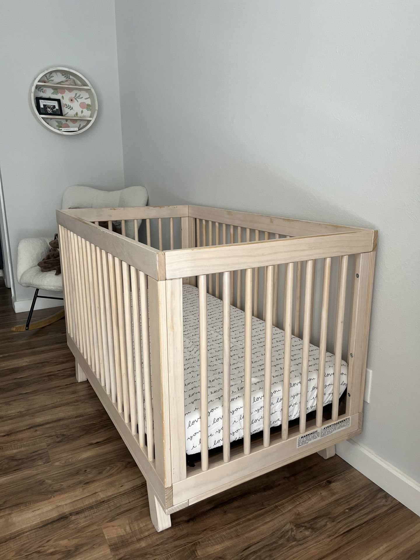 Slightly used Crib Nursery furniture Decor