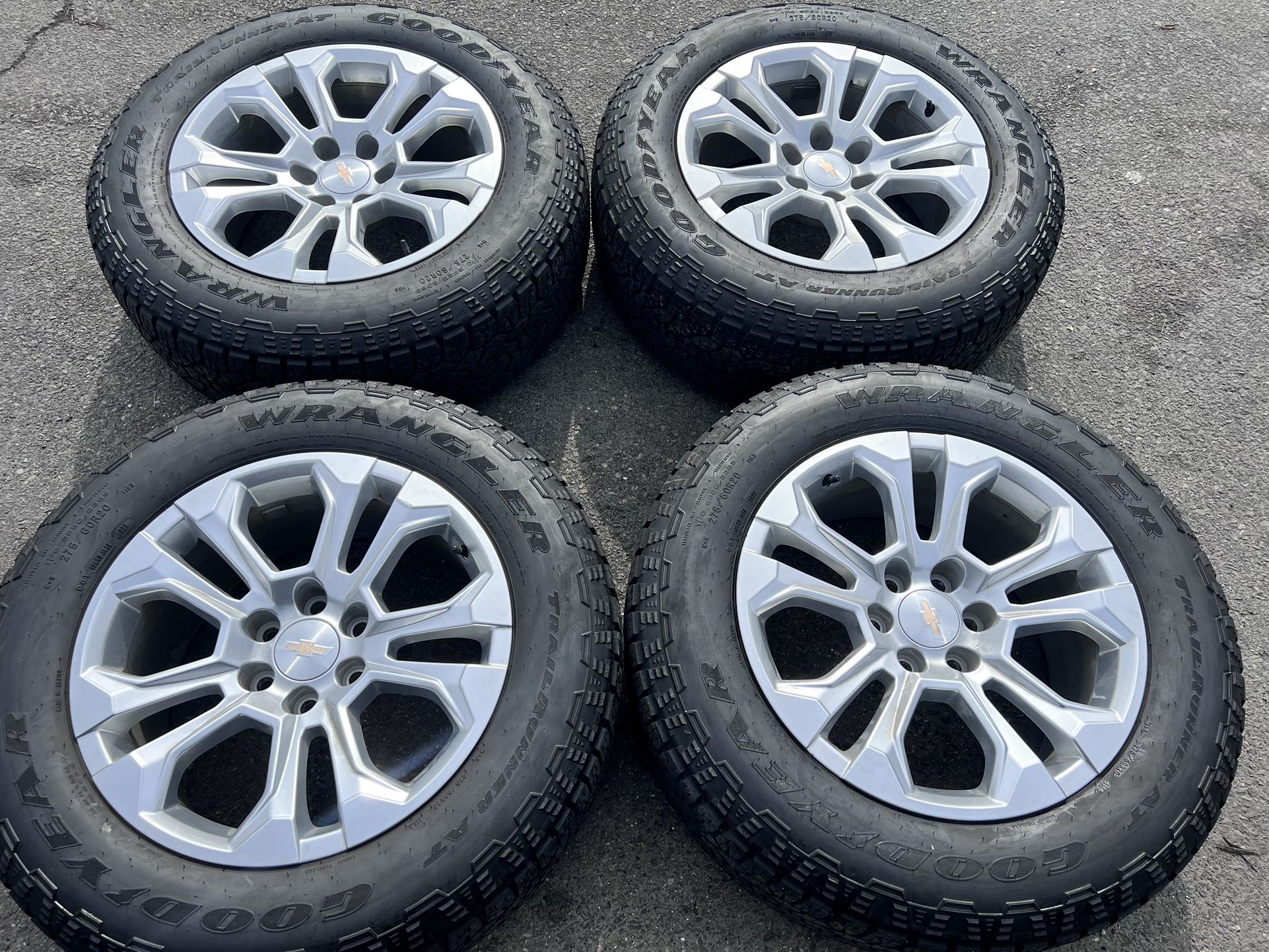 20” take off Chevy Silverado wheels and tires 90% plus tread like new 6 ...