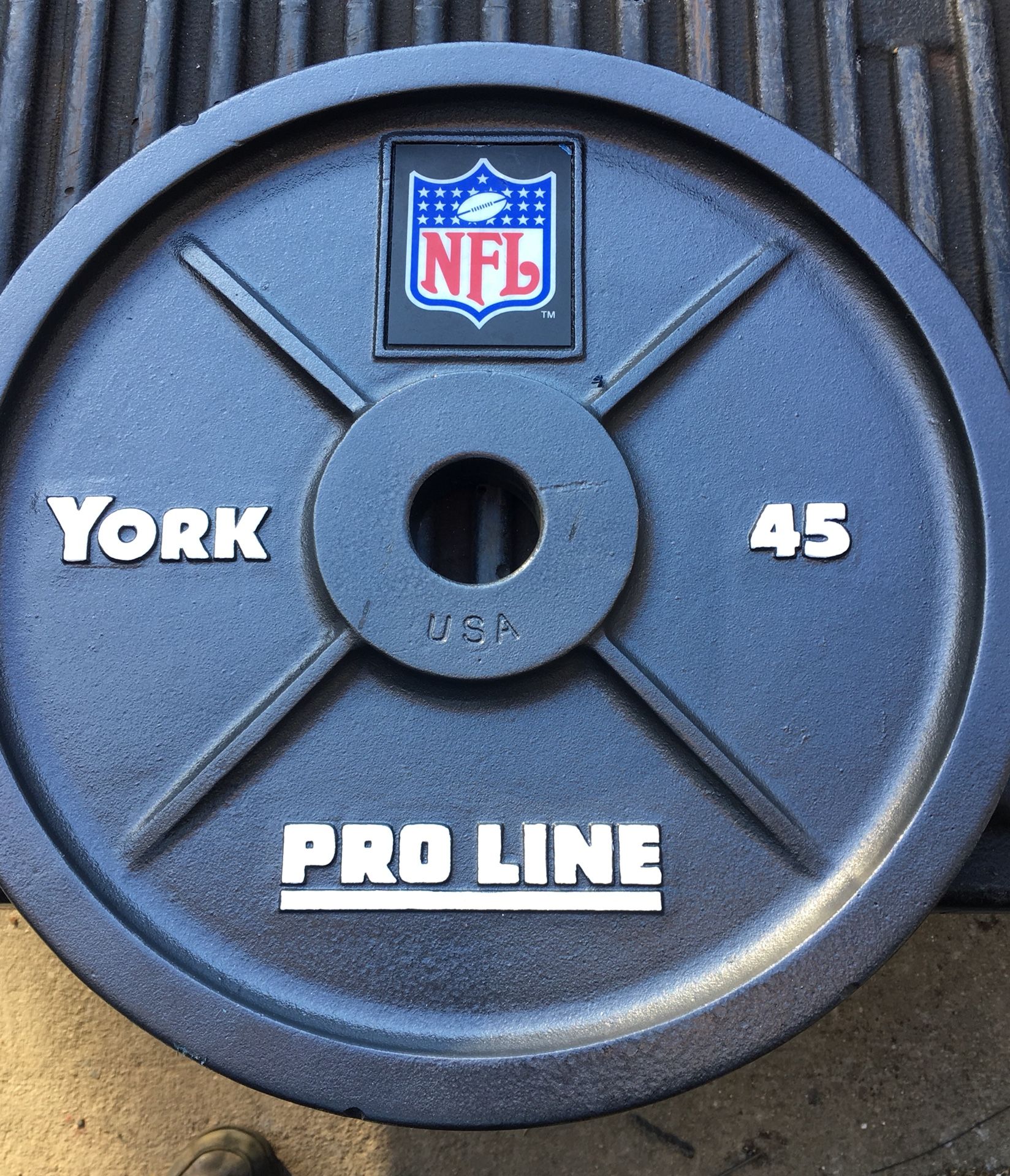 2-45 lb Pro-Line York “NFL” plates for Sale in Concord, NC - OfferUp