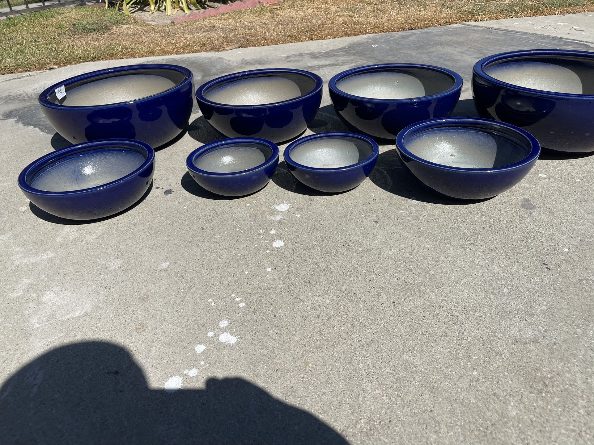 Large Ceramic Planters Bowls-Garden Bowls Pots($90 set of 4 pieces) for ...