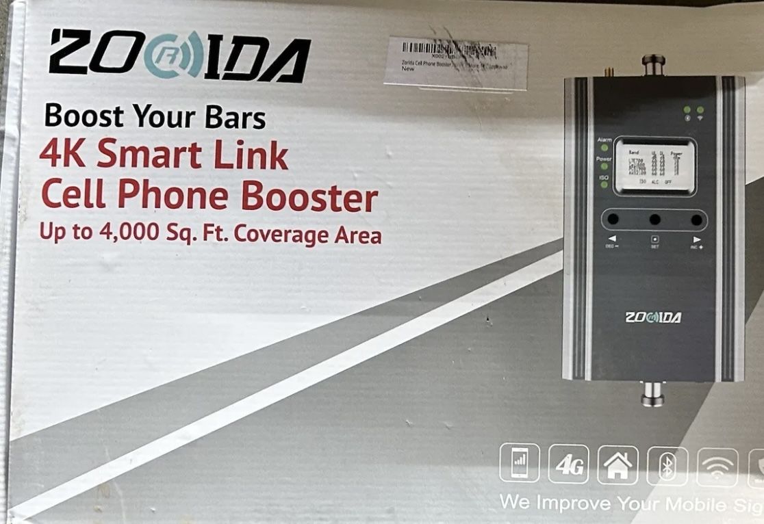 ZORIDA 4K Smart link Cell Phone Signal Booster 4000 Sq Ft for Sale in ...