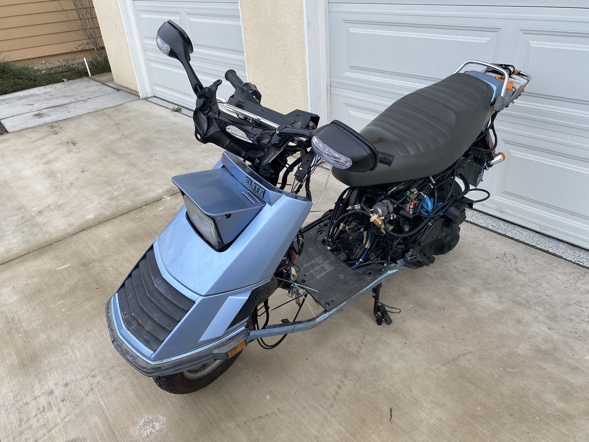 1986 Honda Elite w/ Helix 250cc Automatic CN250 Powertrain on CH150 for ...