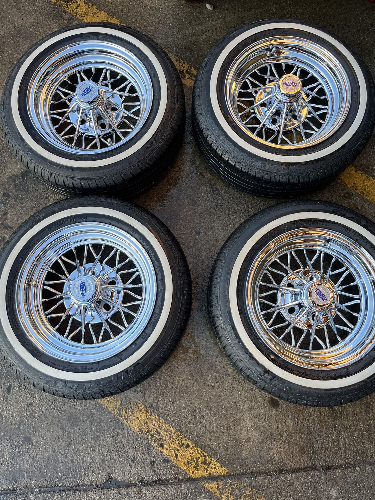 Super Clean Set Of 14 Inch Cragar Star Wire 30s 30 Spoke Spokes for ...