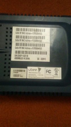 Ubee Comcast Modem