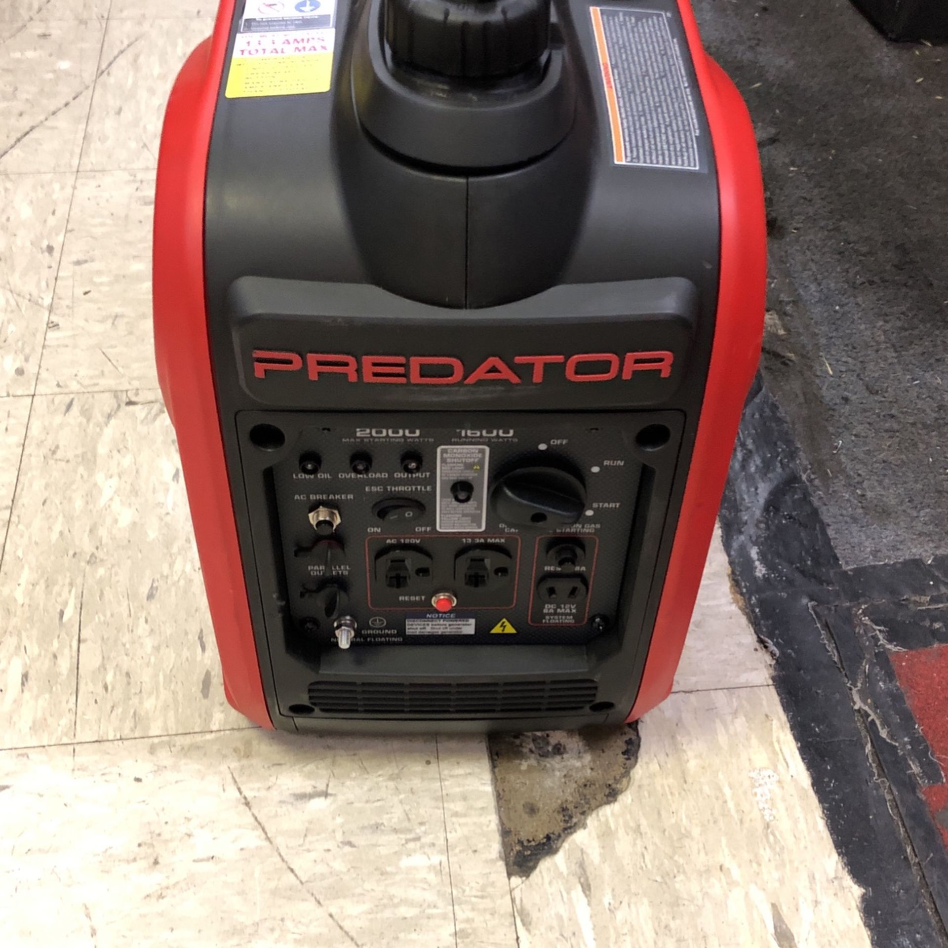 96091 Predator Red 2000 Watt Super-quiet Inverter Generator 553211 for ...
