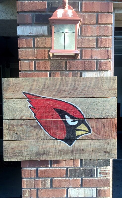 Shabby chic country rustic western Arizona Cardinals football pallet ...