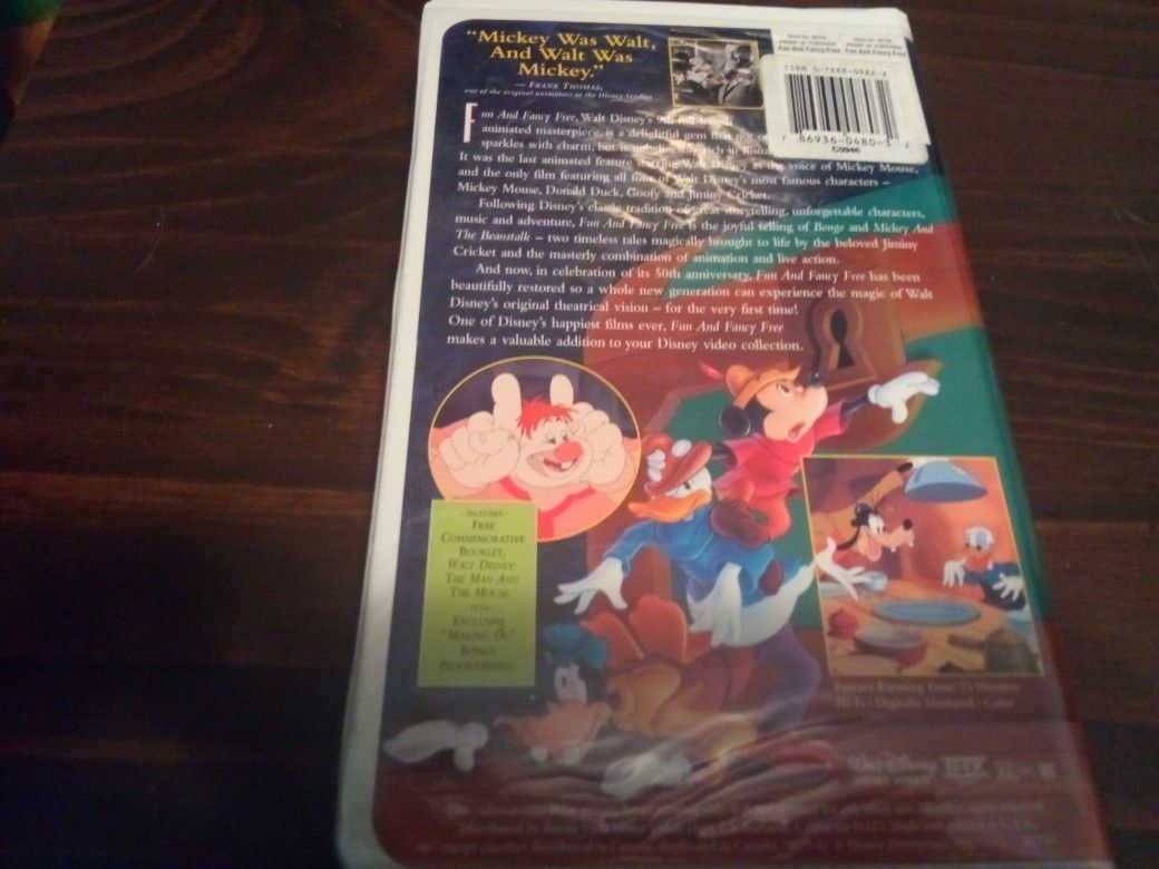 Fun And Fancy Free 1997 Vhs